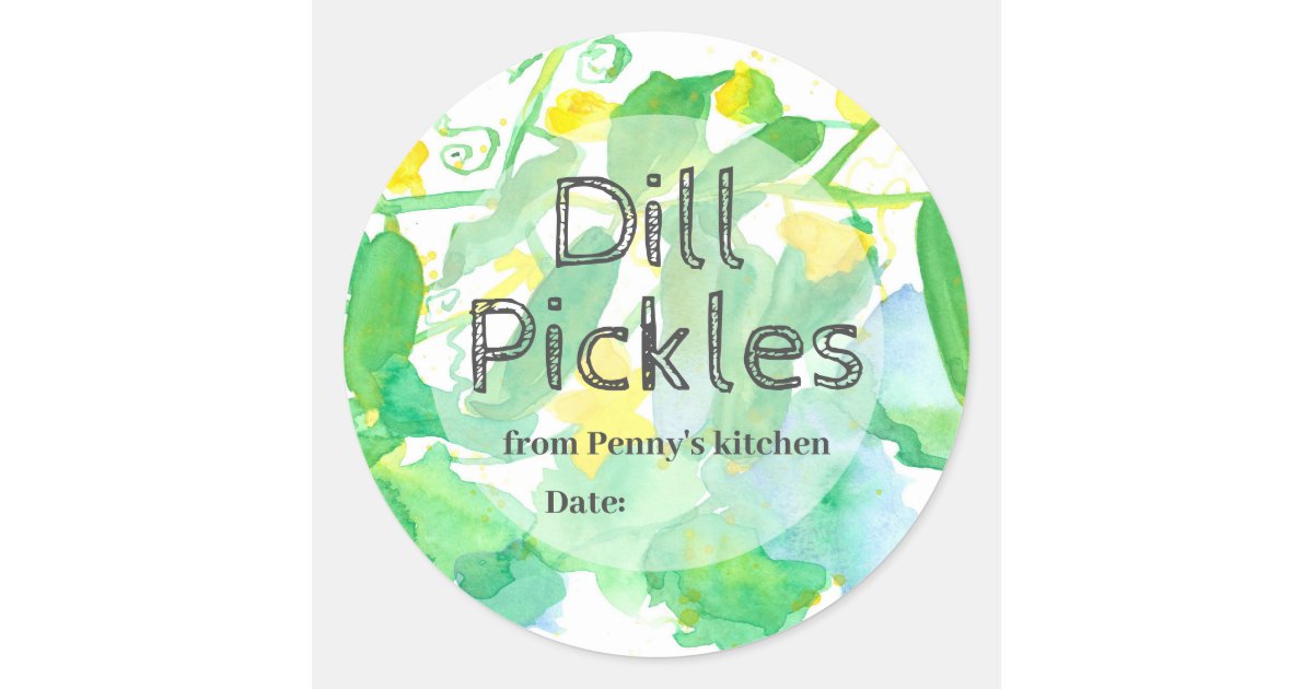 Homemade Pickles Cucumber Canning Jar Label | Zazzle