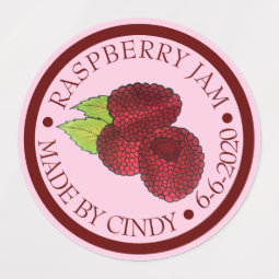 Homemade Raspberry Jam Jelly Preserves Canned By Labels | Zazzle
