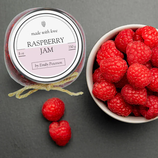 Homemade Raspberry Jam Label | Zazzle
