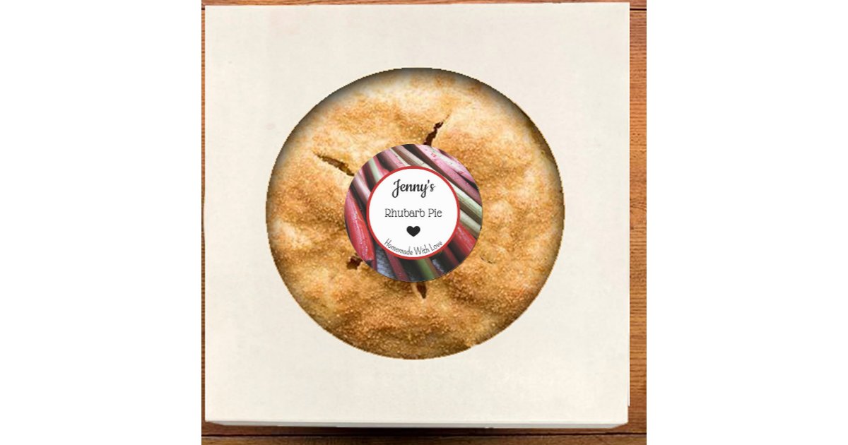 Homemade Rhubarb Pie Sticker | Zazzle