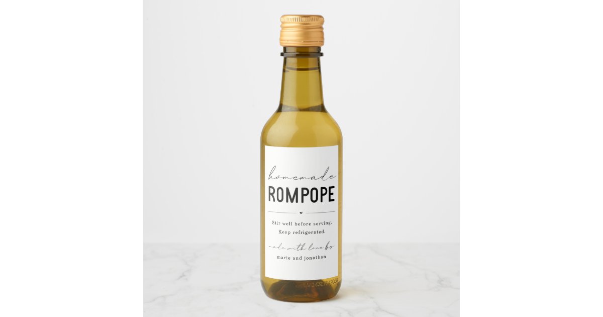 Homemade Rompope Bottle Label | Zazzle