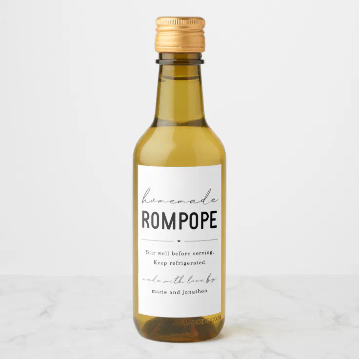 Homemade Rompope Bottle Label | Zazzle