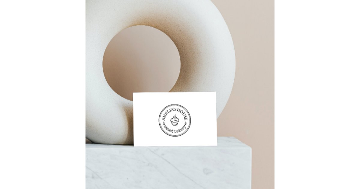 Homemade rustic logo custom simple business card | Zazzle