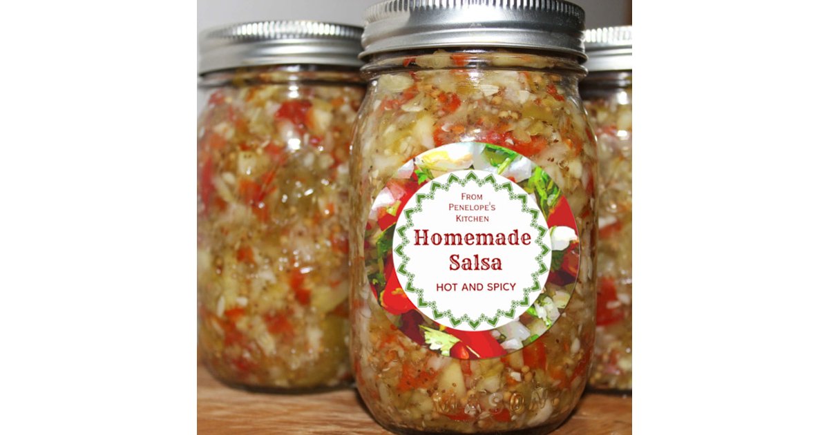 Homemade Salsa From Your Kitchen Food Label | Zazzle