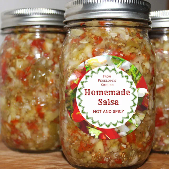 Homemade Salsa From Your Kitchen Food Label | Zazzle