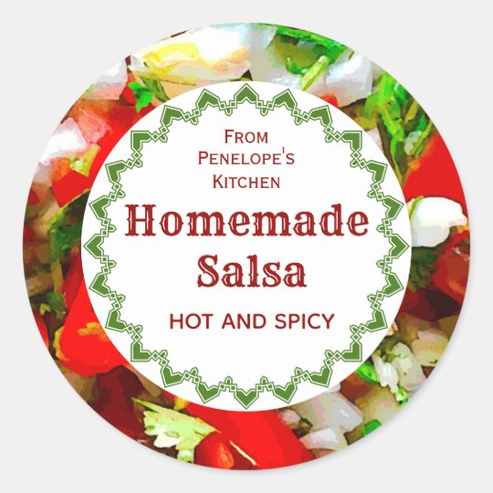 Homemade Salsa From Your Kitchen Food Label | Zazzle.com