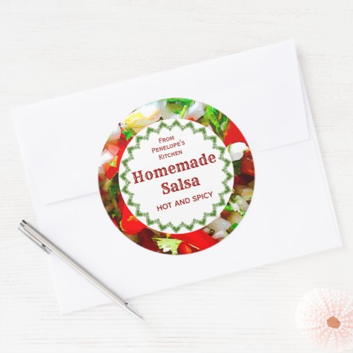 Homemade Salsa From Your Kitchen Food Label | Zazzle
