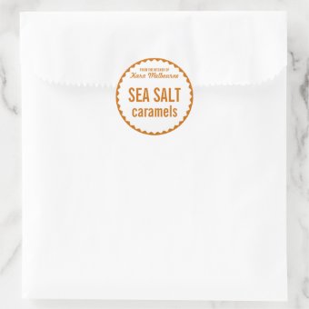 Homemade Sea Salt Caramel Label Template | Zazzle