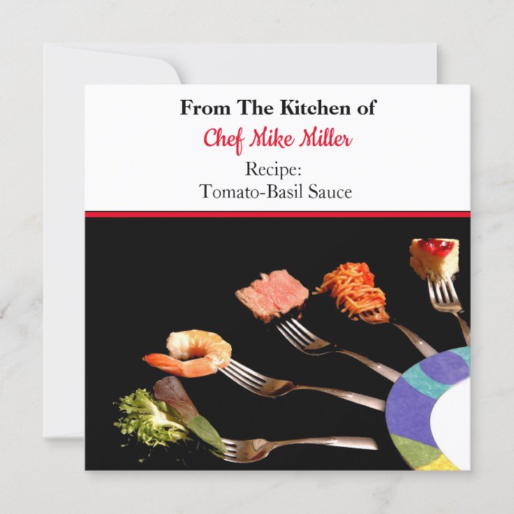 Homemade Spaghetti Tomato Sauce Recipe Card | Zazzle