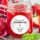 Homemade Strawberry Jam Jar Label Sticker | Zazzle