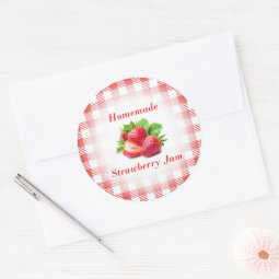 Homemade Strawberry jam Label | Zazzle