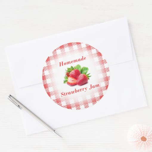 Homemade Strawberry jam Label | Zazzle
