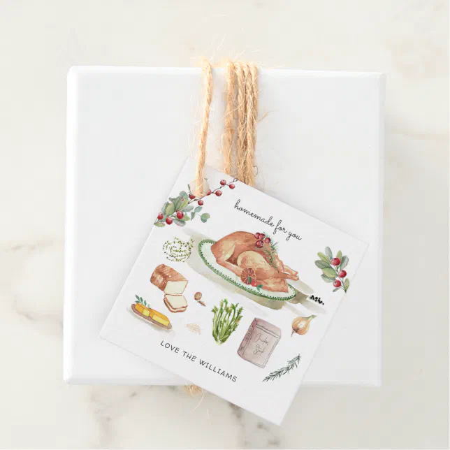 Homemade Stuffing Recipe | Thanksgiving Favor Tag | Zazzle