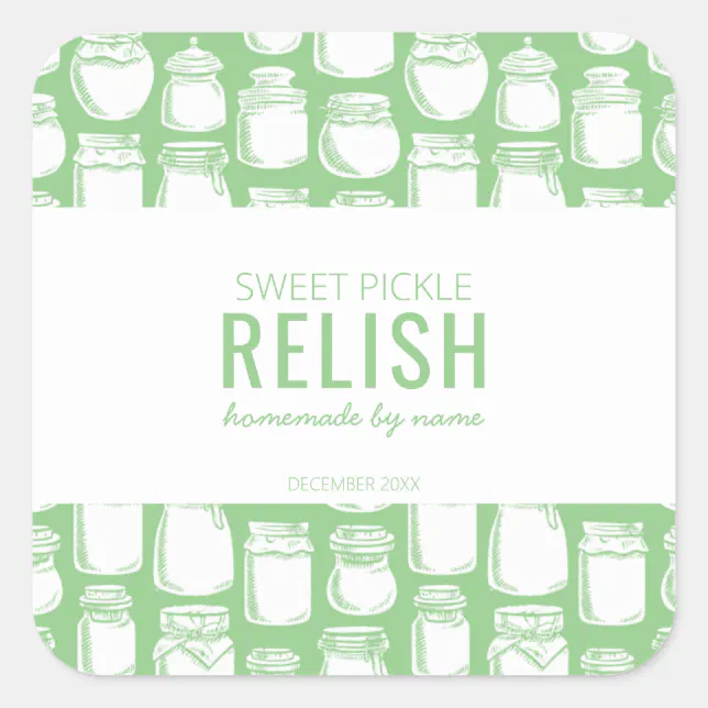 Homemade Sweet Pickle Relish Sticker | Zazzle
