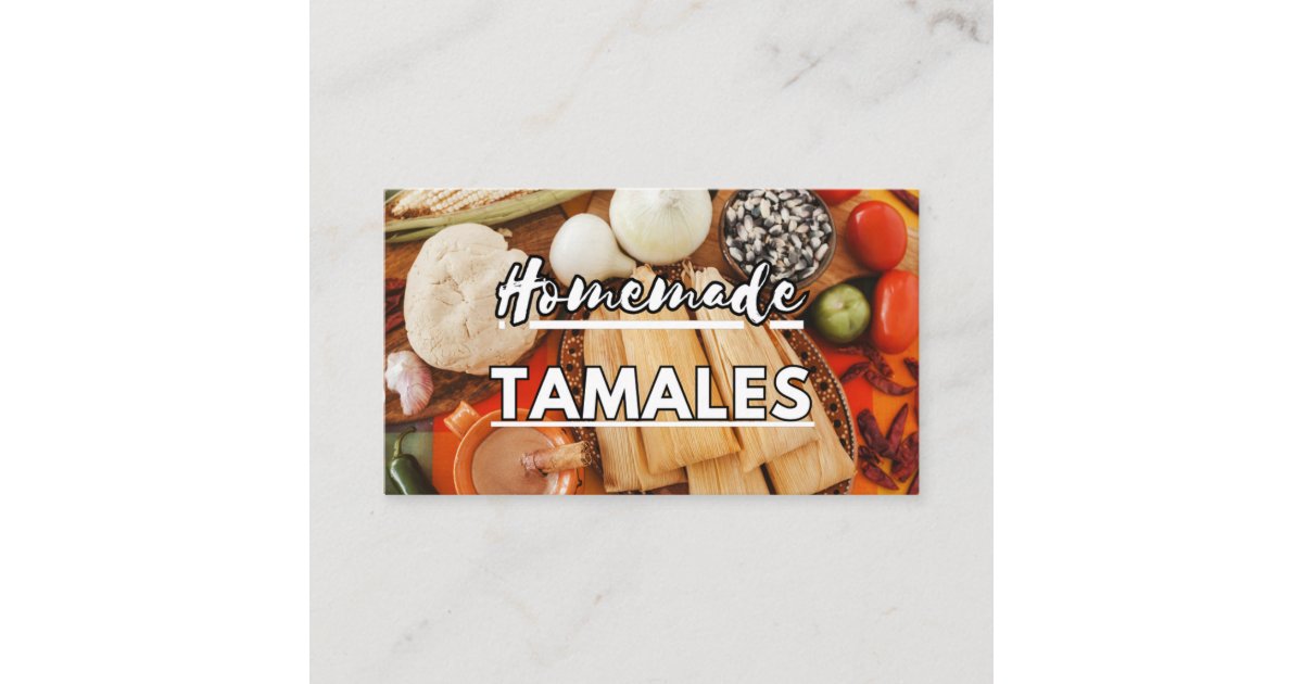 HomeMade Tamales business cards | Zazzle