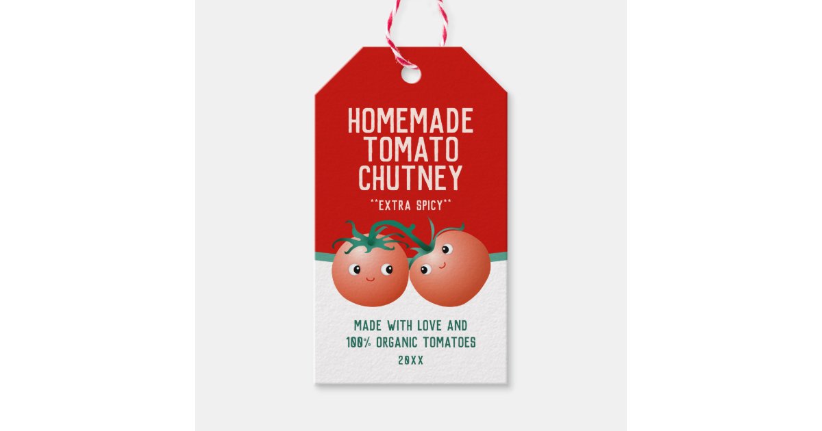 Homemade Tomato Chutney custom editable label | Zazzle