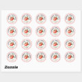 Homemade tomato paste with checkered pattern classic round sticker | Zazzle