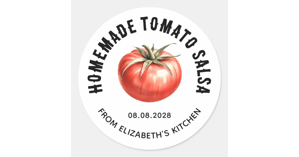 Homemade Tomato Salsa canning label | Zazzle