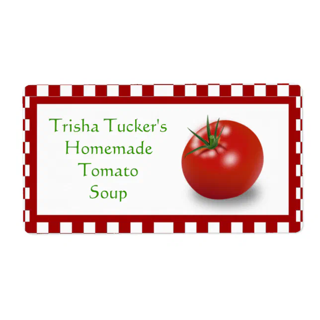 Homemade Tomato Soup Label | Zazzle