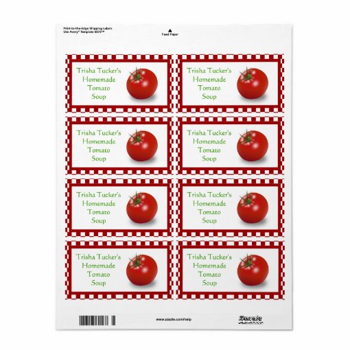 Homemade Tomato Soup Label | Zazzle