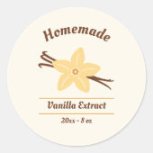 Homemade Vanilla Extract Label Sticker | Zazzle