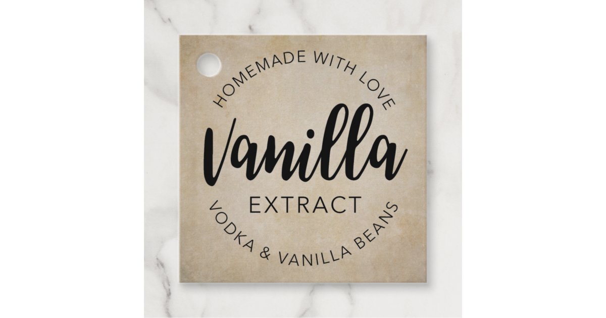 Homemade Vanilla Extract Tag VE001_04rd | Zazzle