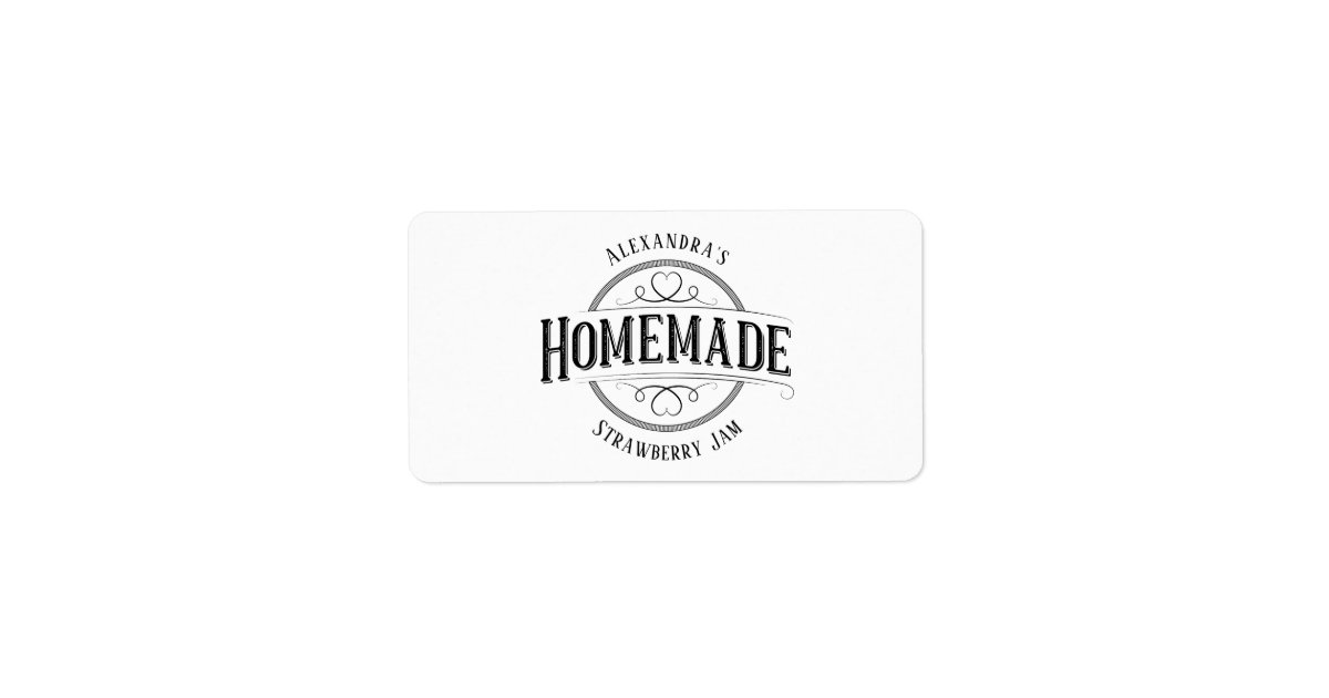 Homemade Vintage Personalized Labels | Zazzle