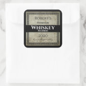 Homemade Whiskey Personalized Square Sticker | Zazzle