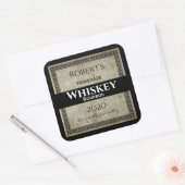 Homemade Whiskey Personalized Square Sticker | Zazzle