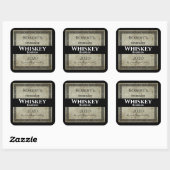 Homemade Whiskey Personalized Square Sticker | Zazzle
