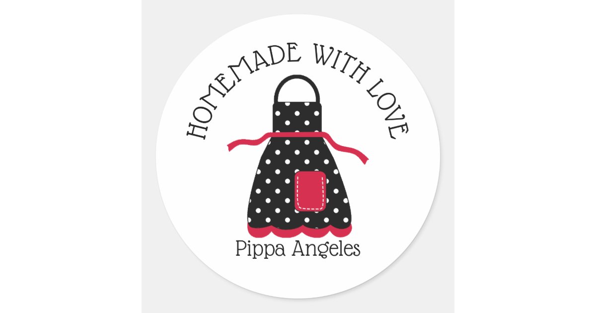 Homemade with Love baking labels | Zazzle
