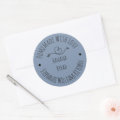 Homemade with Love Dusty Blue | Baked Goods Classic Round Sticker | Zazzle