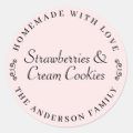 Homemade with Love Personalized Baking Gift Classic Round Sticker | Zazzle