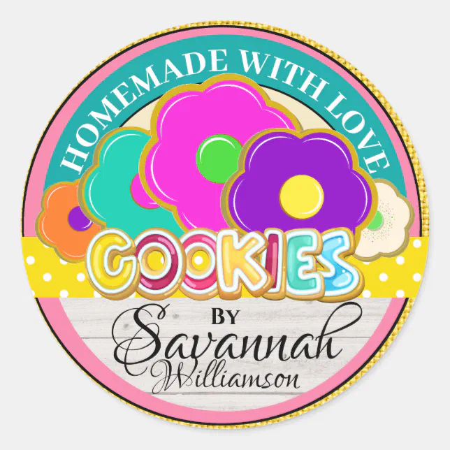 Homemade With Love Sticker | Zazzle