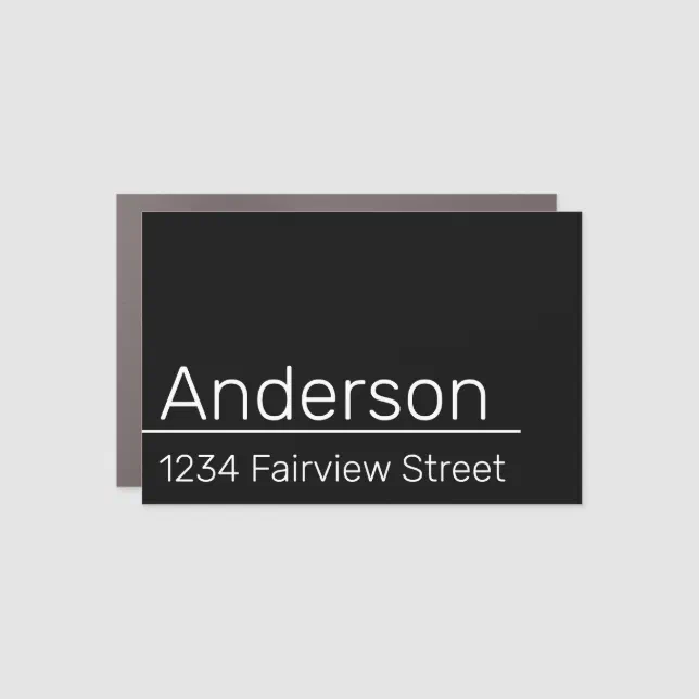 Homeowner Name & Address Black White Mailbox Decal | Zazzle