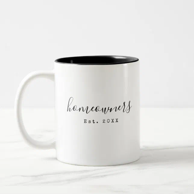 Homeowners New Home Newlywed Simple Custom Mug | Zazzle