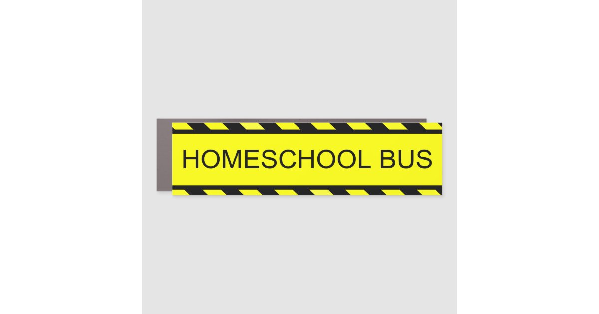 homeschool bus car magnet | Zazzle