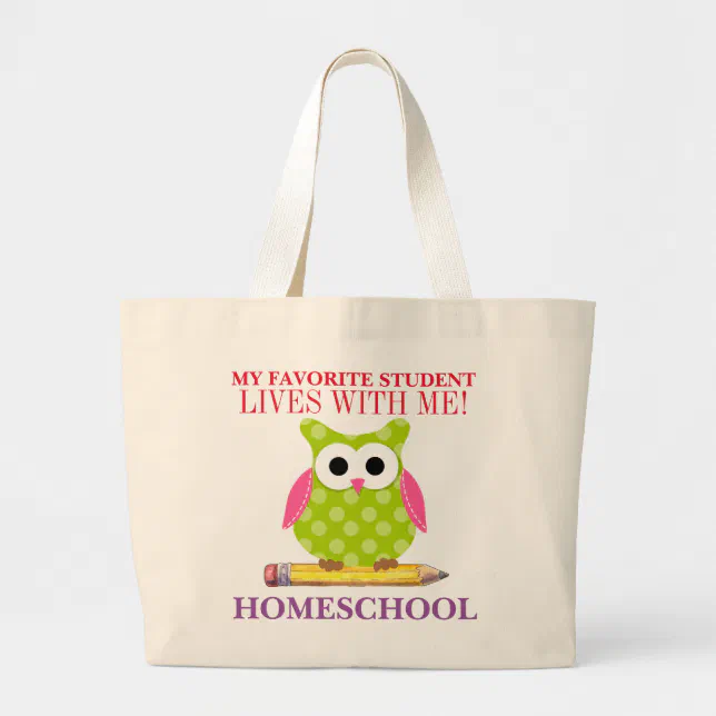 HOMESCHOOL Owl Teacher Tote Bag | Zazzle