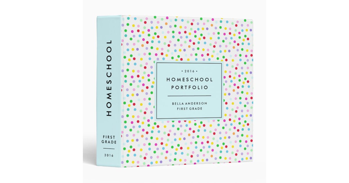 Homeschool Portfolio Organizer Binder | Zazzle