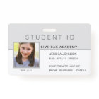 Homeschool Student ID Badge | Modern Grey | Zazzle