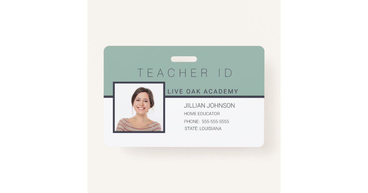 Homeschool Teacher ID Badge Elegant Floral Zazzle Homeschool Teacher ID Badge Elegant Floral Zazzle