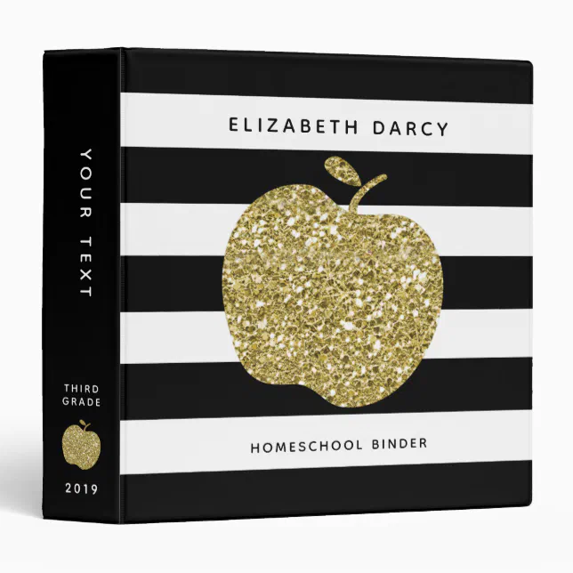 Homeschool Teacher Organizer or Student Portfolio 3 Ring Binder | Zazzle