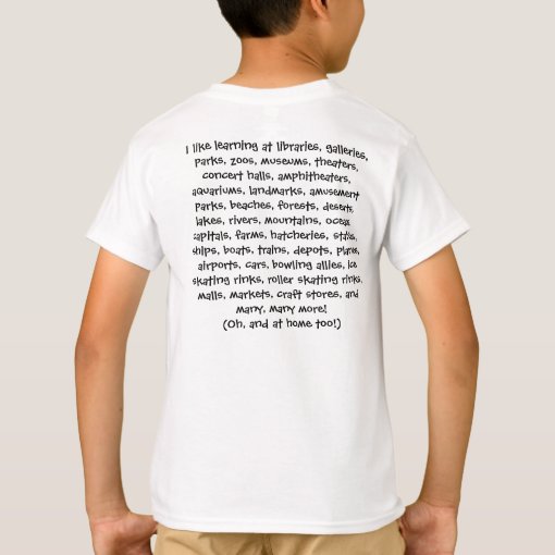 Homeschooled Boy, (learning in progress...) T-Shirt | Zazzle