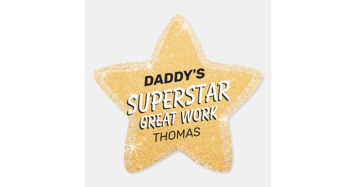 Homeschooling Fun Kids Gold Star Sticker | Zazzle