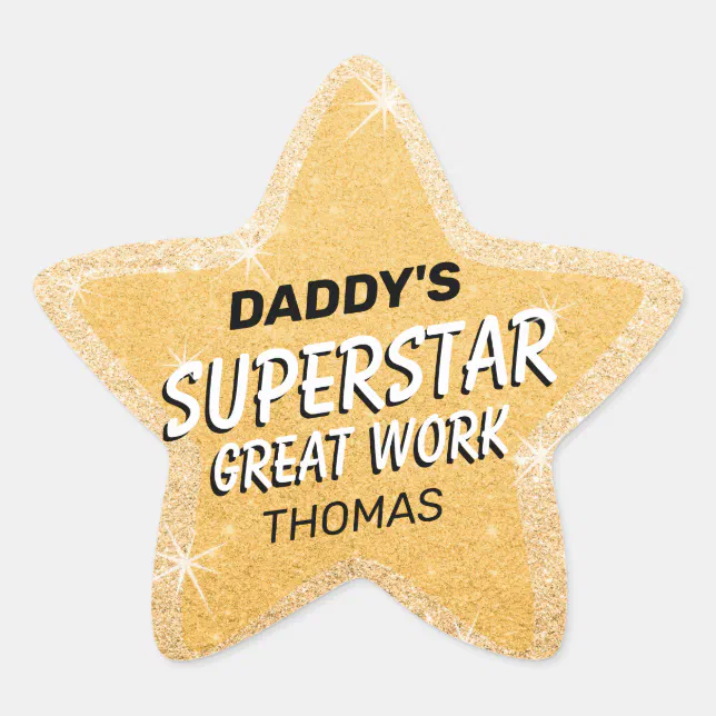 Homeschooling Fun Kids Gold Star Sticker | Zazzle