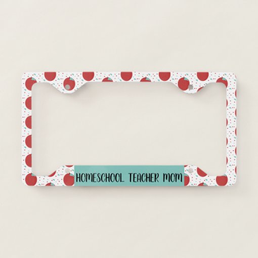 Homeschooling School Educational Teacher Apples License Plate Frame ...