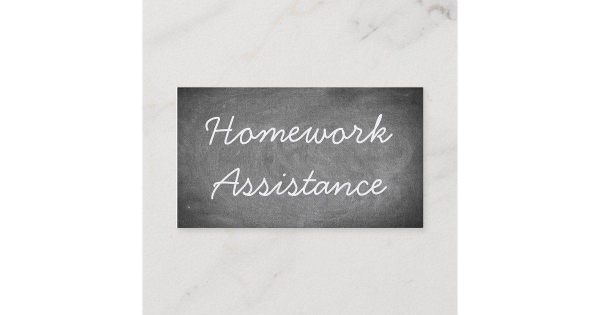Homework Assistance Chalkboard Typography Business Card | Zazzle