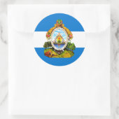 Honduran Flag & Coat of Arms, Flag of Honduras Classic Round Sticker ...