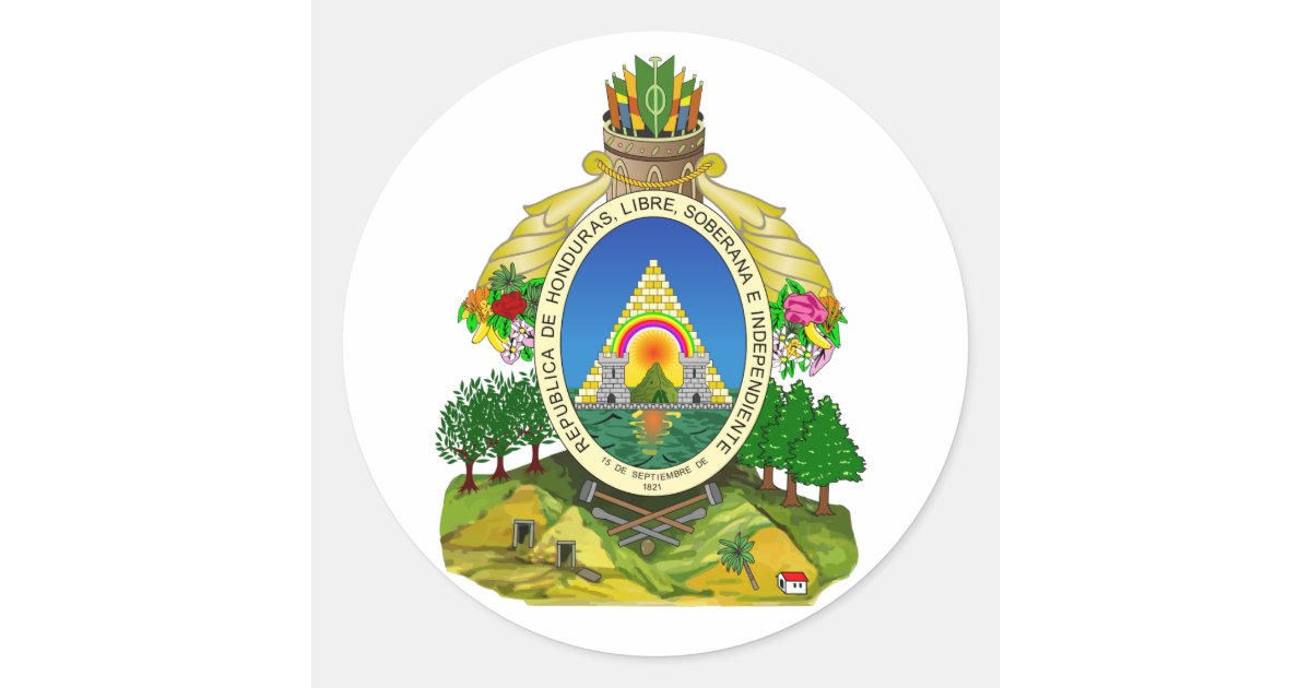 Honduras Coat of Arms Classic Round Sticker | Zazzle