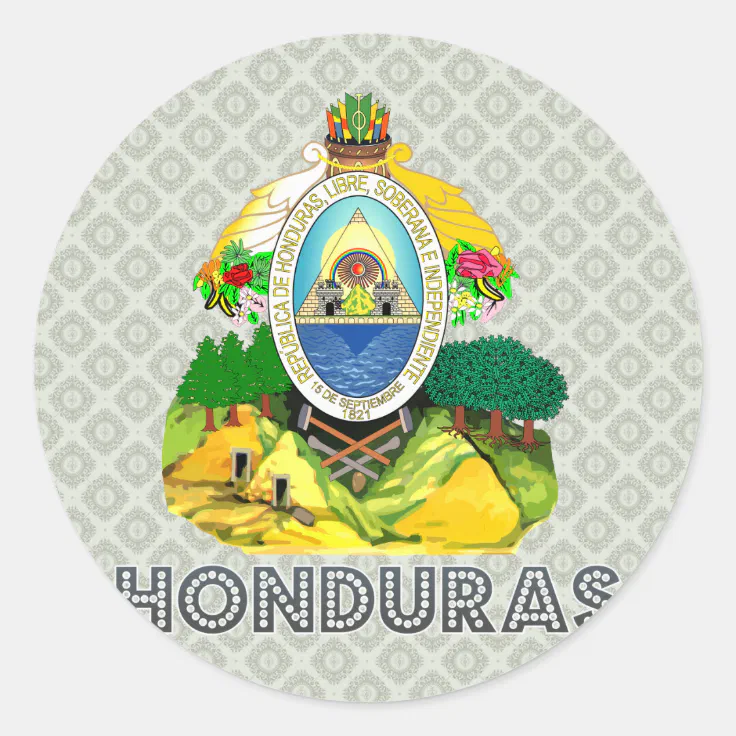 Honduras Coat of Arms Classic Round Sticker | Zazzle